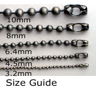 Ball Chain Connector Sizing Chart The Big Guide To Chain Types